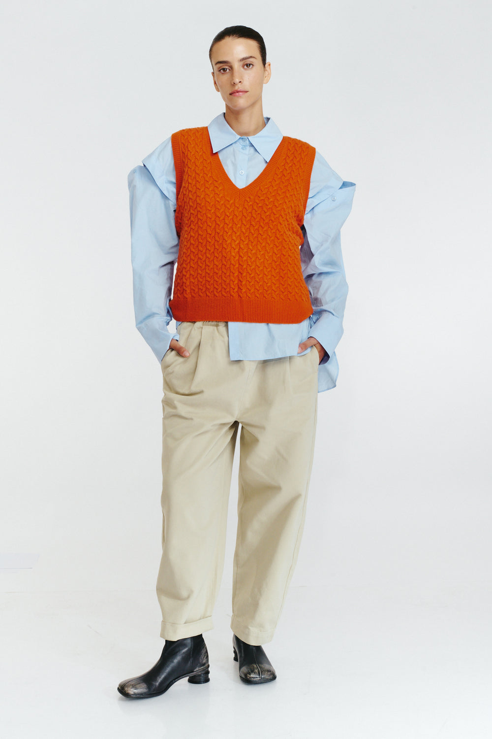 KHAKI RUTH PANTS - Comme Il Faut