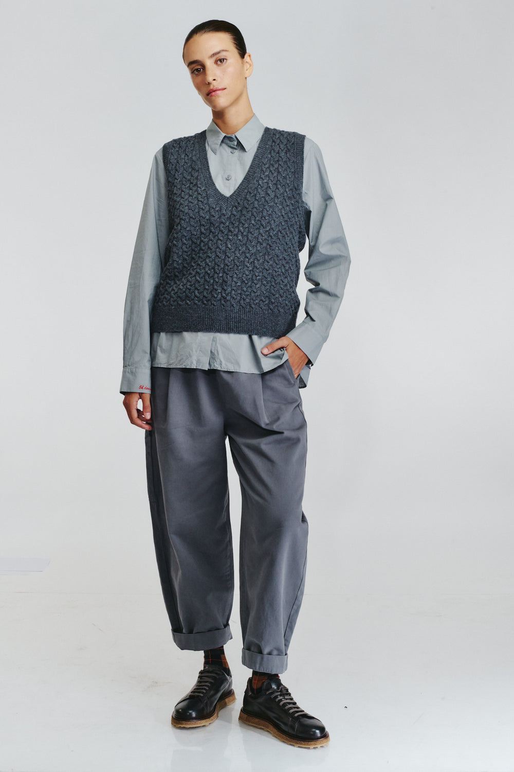 GREY RUTH PANTS - Comme Il Faut