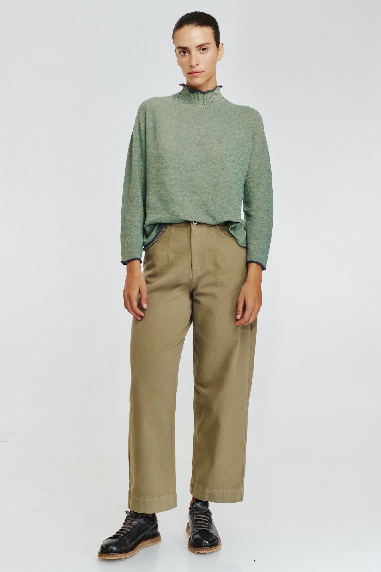 DUSKY GREEN BUTLER PANTS - Comme Il Faut